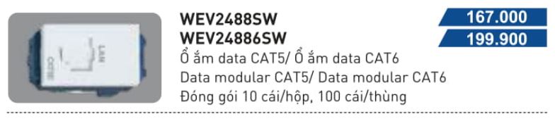 Ổ cắm data CAT5 panasonic WEV2488SW