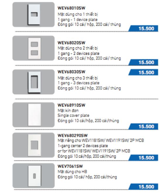 Mặt kín đơn Panasonic WEV68910SW WIDE