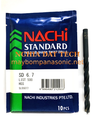 Mũi khoan sắt 6.7mm Nachi